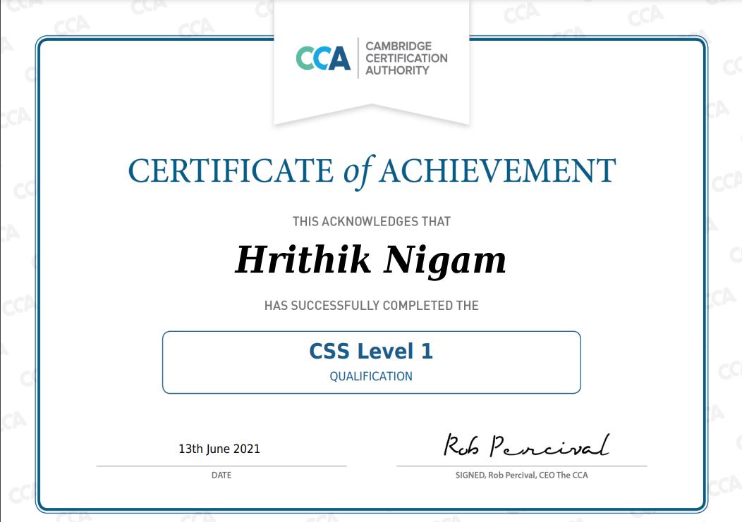 Certificates Certificates